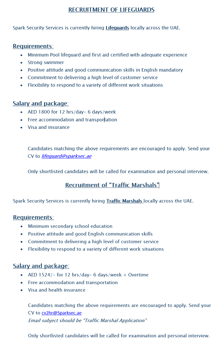 Spark Security Services | Top Security Company in UAE